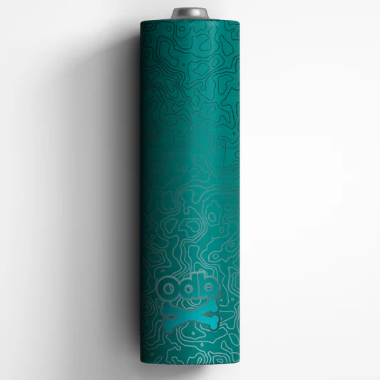 Teal Damascus Battery Wrap 18650 - ODB Wraps - Funky Monkey Vape